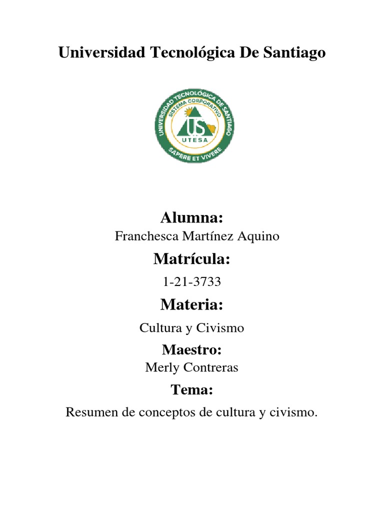 Civismo y Cultura: Conceptos Clave | PDF | Derechos humanos | Sociedad