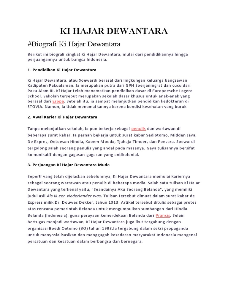 Ki Hajar Dewantara | PDF