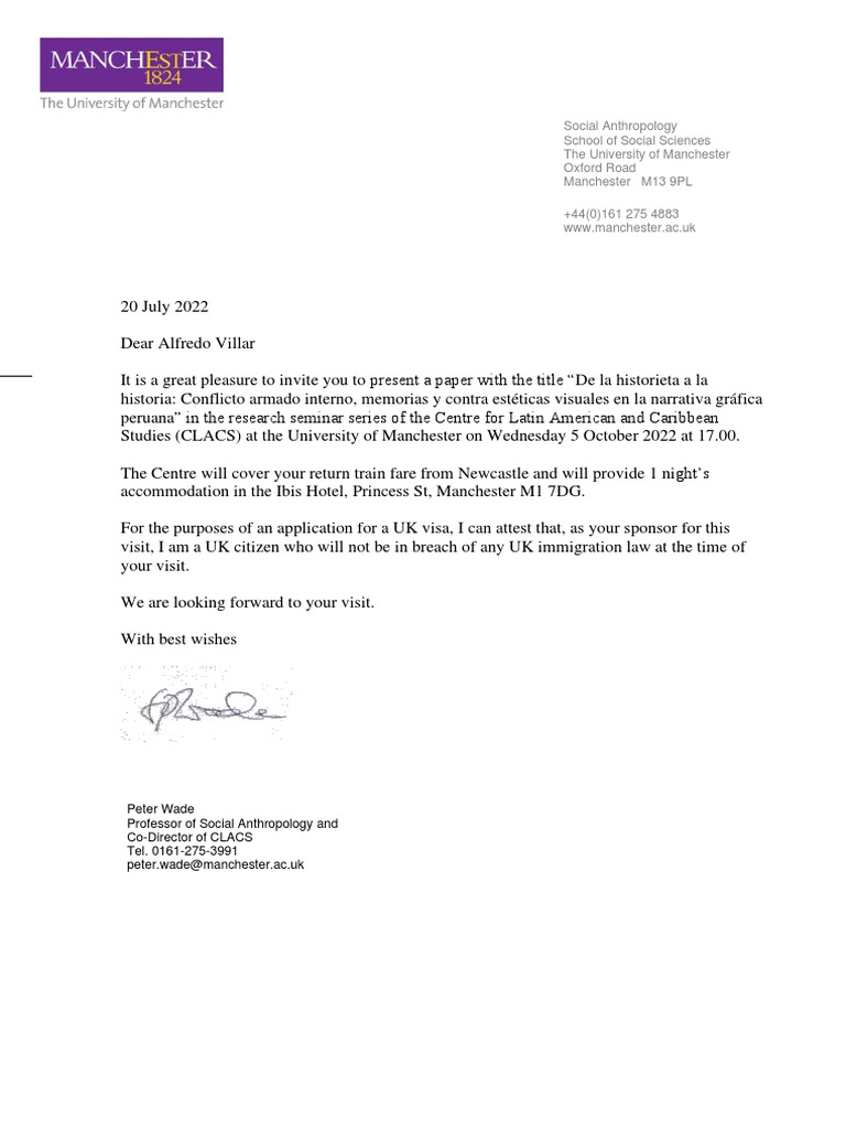 Manchester University Invitation | PDF