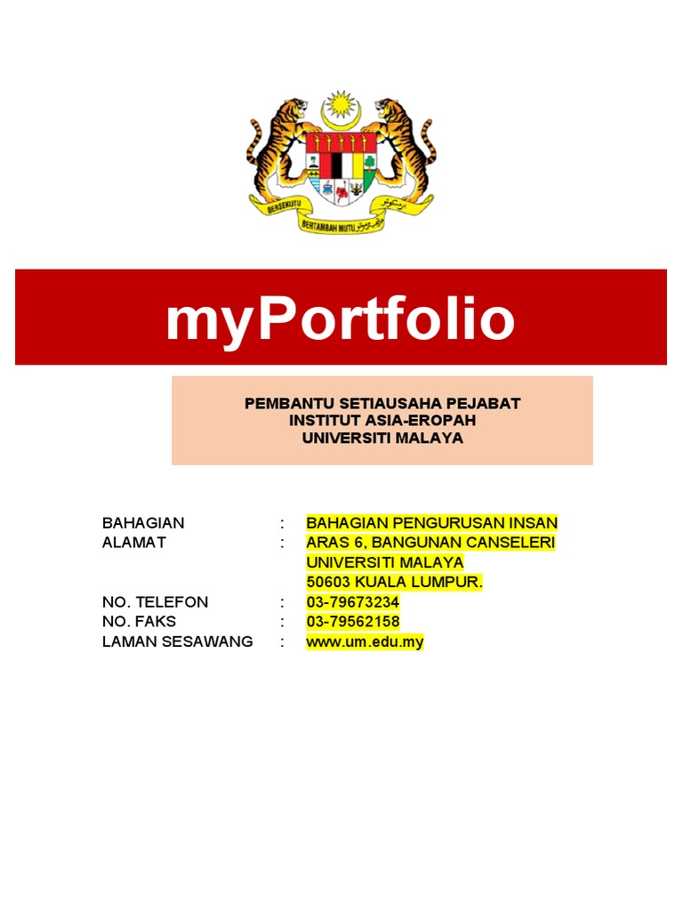Contoh Myportfolio Setiausaha Pejabat 14072023 | PDF