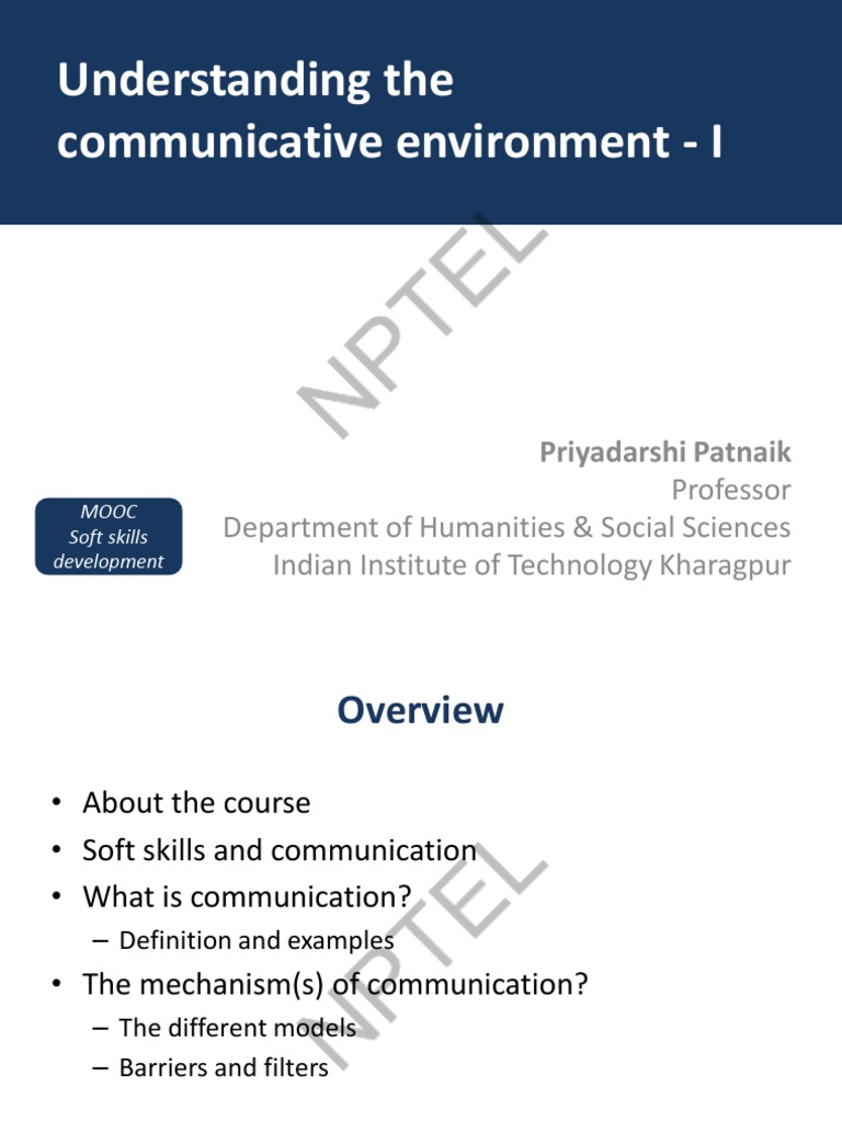 Week 1 - Lec 1 | Download Free PDF | Communication | Psychology
