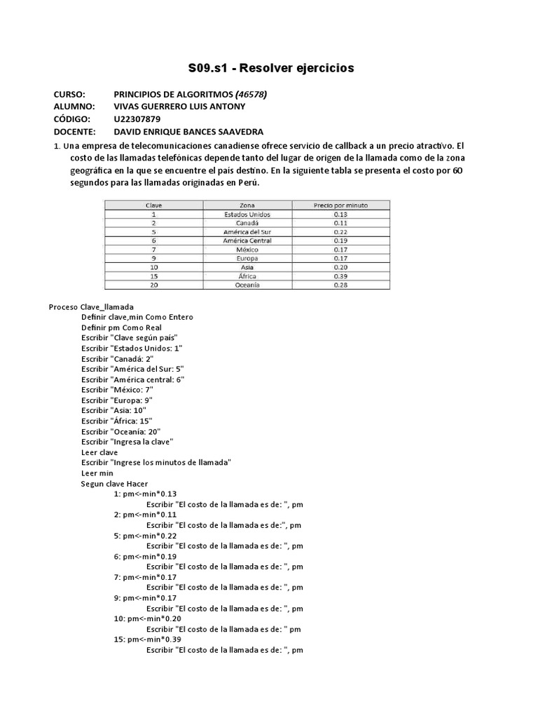 S09.s1 - Resolver Ejercicios Principios de Algoritmos | PDF