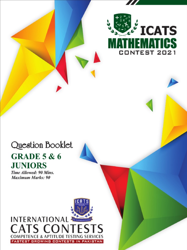 Question Paper Maths 2021 Grade 5 6 | PDF