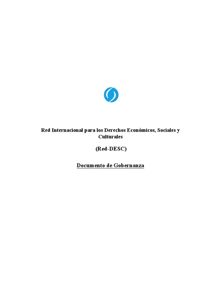Documento de Gobernanza de La Red-DESC | PDF | Votación | Derechos humanos