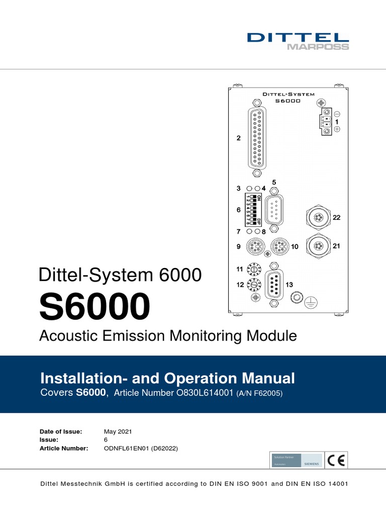 DITTEL - S6000 - EN (1) Diitel | PDF | Grinding (Abrasive Cutting ...