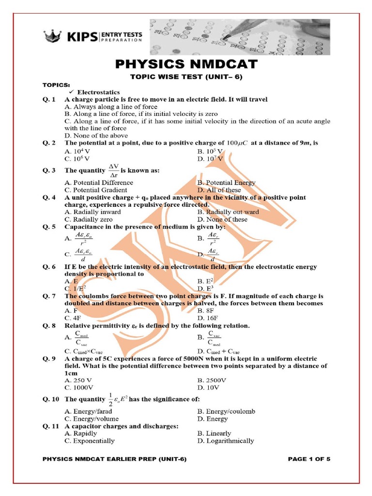 Unit 6 Electrostatics Kips Early Prep Cts 2021 (1) | PDF