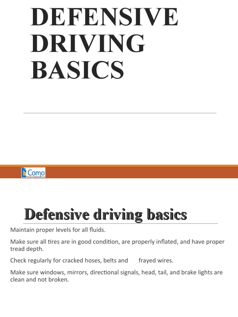Defensive Driving | PDF | Traffic | Intersection (Road)