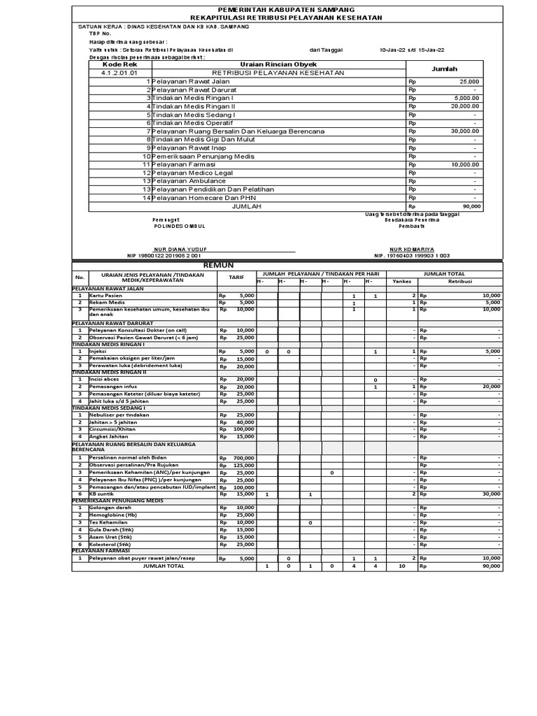 Remun Dan SKRD Retribusi 21 | PDF