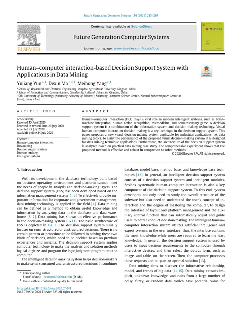 Yun 2020 | PDF | Decision Support System | Utility