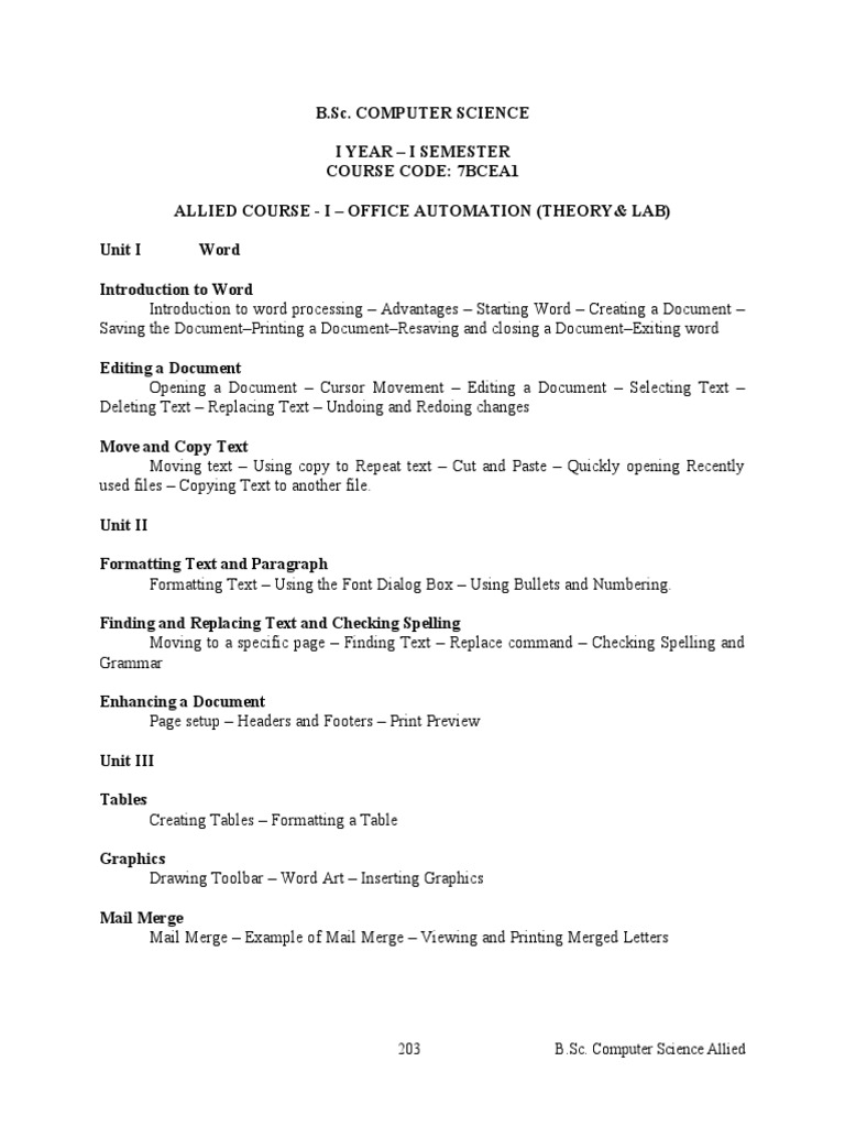 25 - B - SC - Computer Science Allied Syllabus (2017-18) | PDF