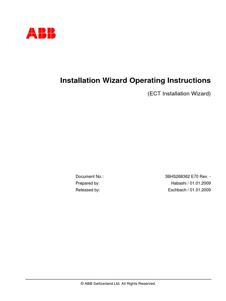 ECT Installation Wizard User Manual | PDF