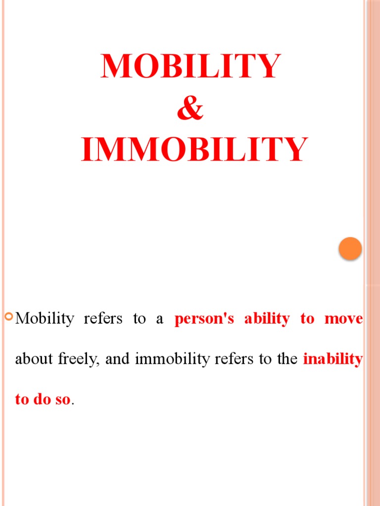 Mobility and Immobility | PDF
