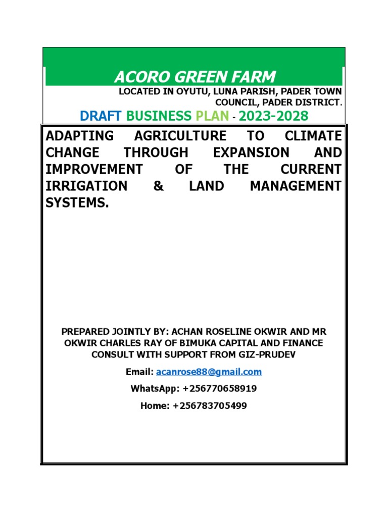 Acoro Green Farm BP - Fair | PDF | Business | Technology & Engineering