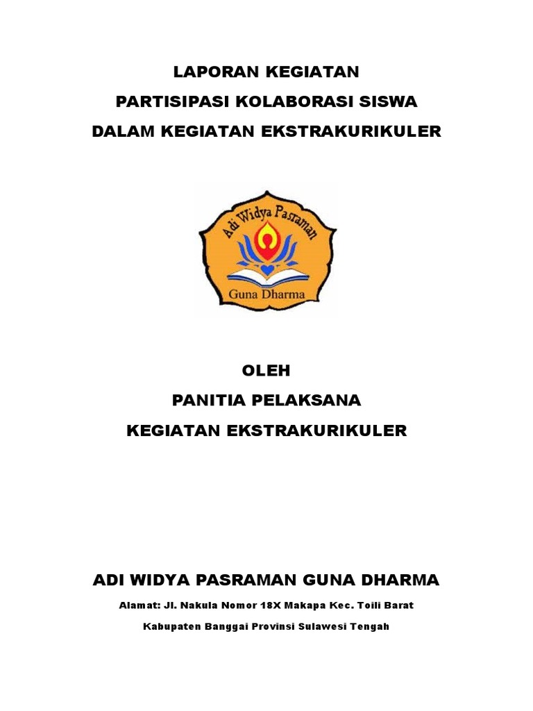 Laporan Kegiatan Partisipasi Kolaborasi Siswa Dalam Kegiatan Ekstrakurikuler | PDF