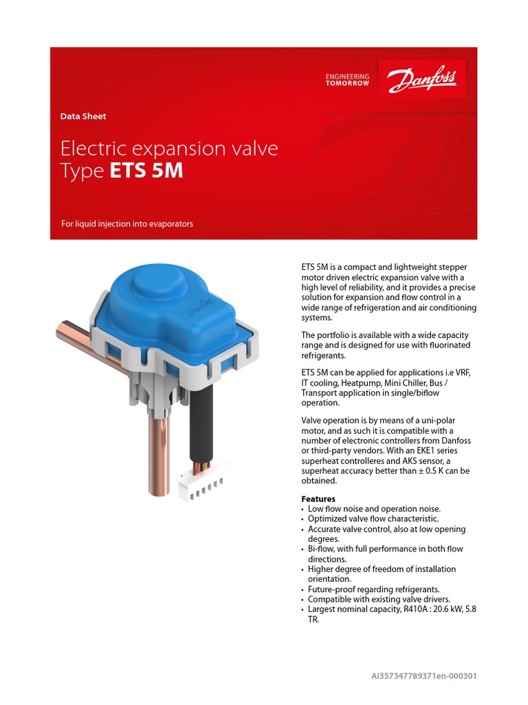 Danfoss ETS 5M Electric Expansion Valve | PDF
