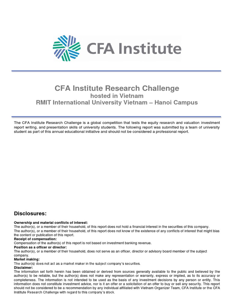 English Version FPT Research Report CFA | PDF