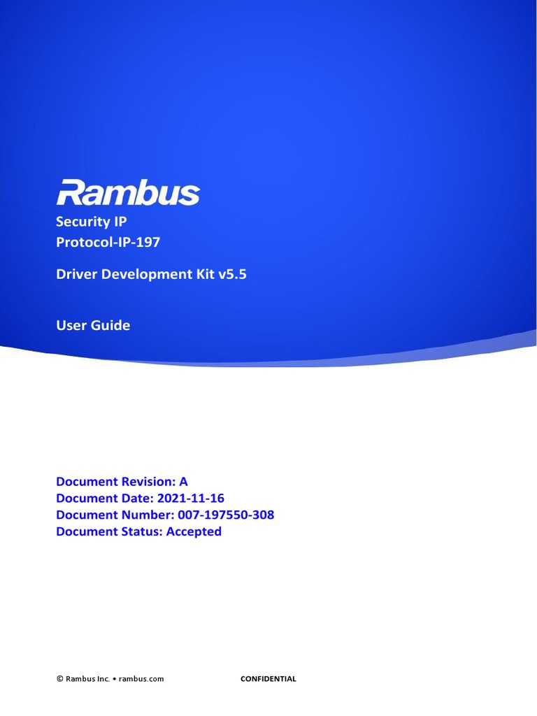 Security-IP-197 DDK v5.5 User-Guide RevA | PDF