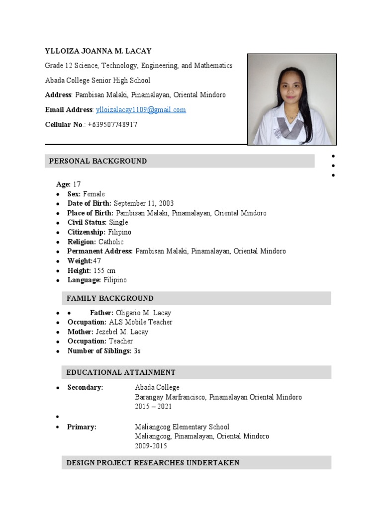 Curriculum Vitae 1 | PDF