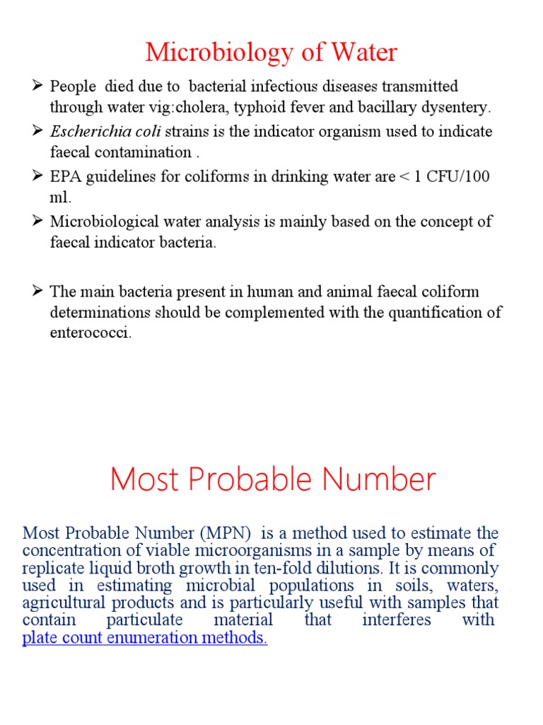 Microbiology of Water | PDF | Diseases And Disorders | Clinical Medicine