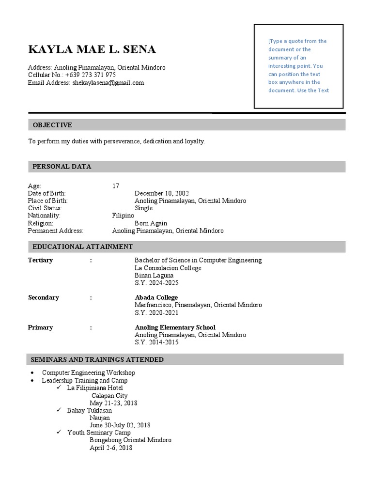 Resume Ko | PDF