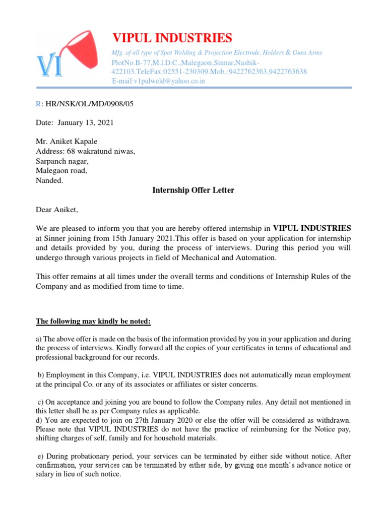 Vipul Industries | PDF