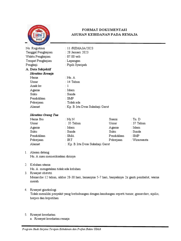 ASKEB REMAJA normal 11 | PDF