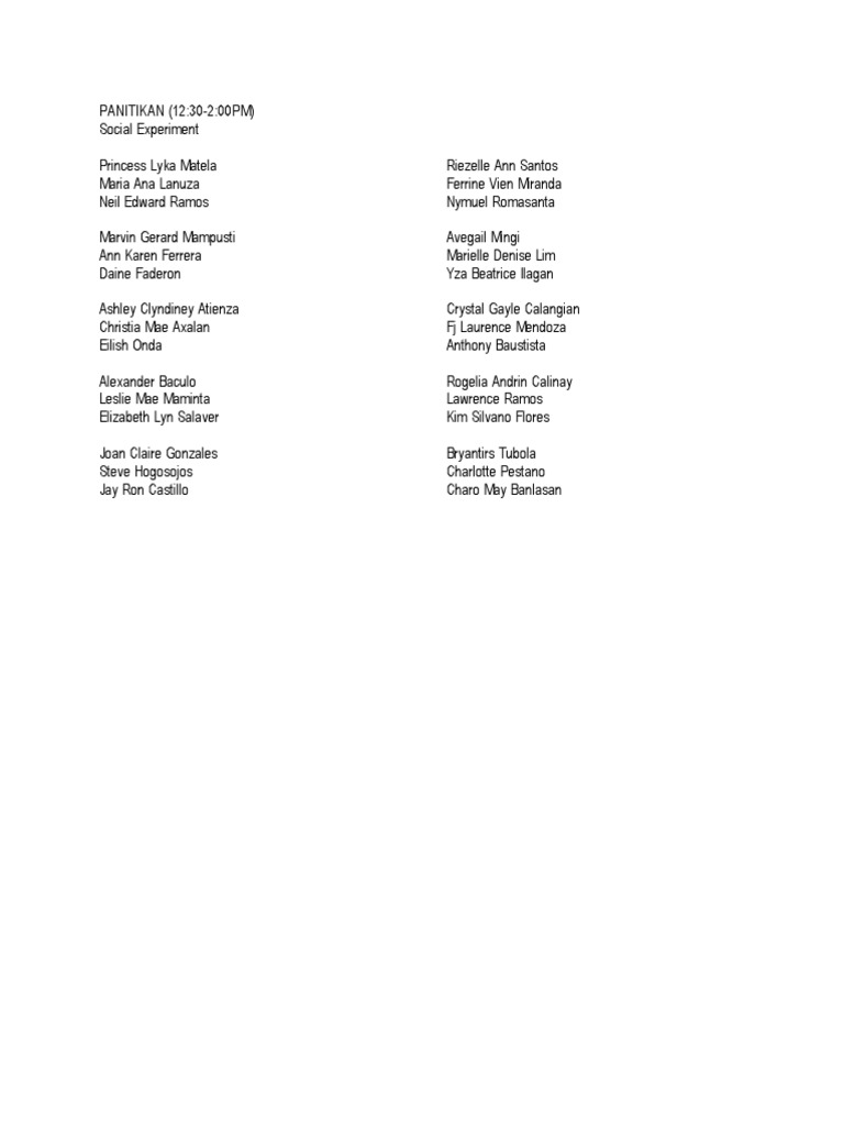 Panitikan Groupings | PDF