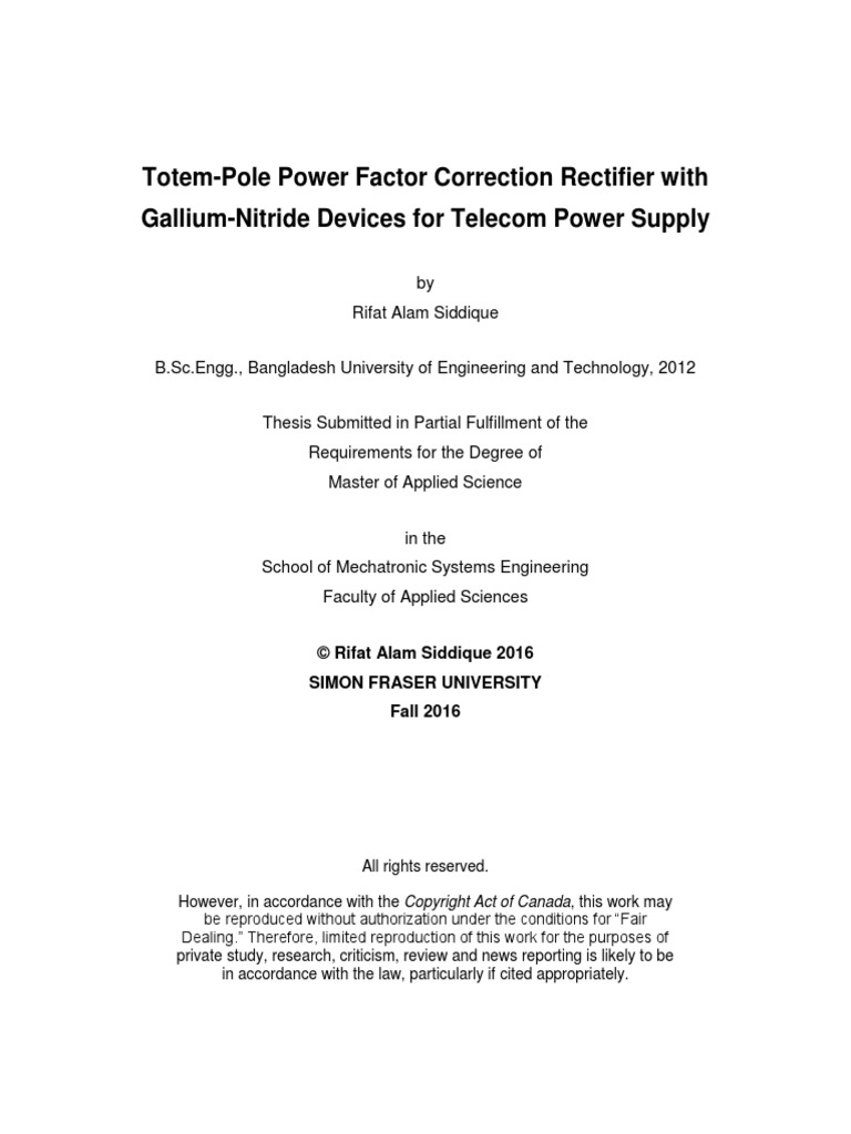 Totem-Pole Power Factor Correction Rectifier | PDF | Field Effect Transistor | Rectifier