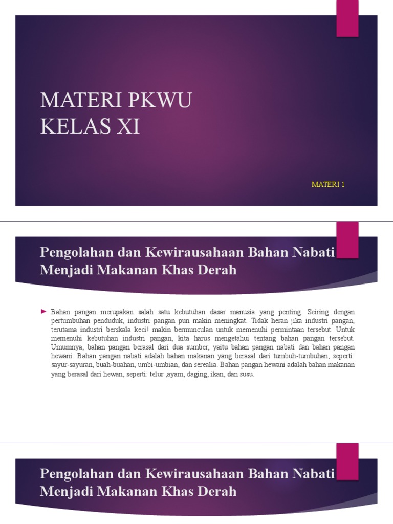 Materi Pkwu Kelas Xi | PDF