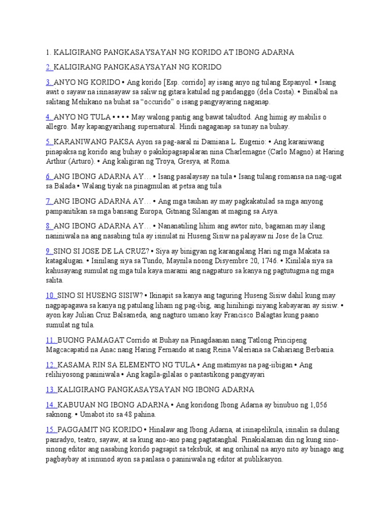 Korido T Ang Ibong Adarna | PDF