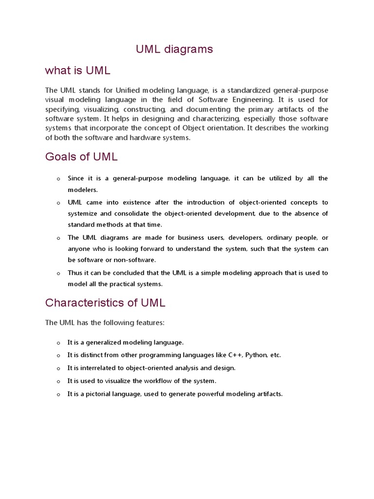 UML Language | PDF