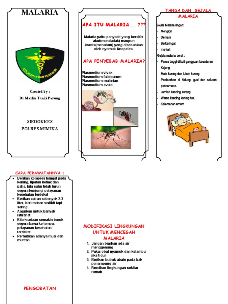 Leaflet Malaria | PDF