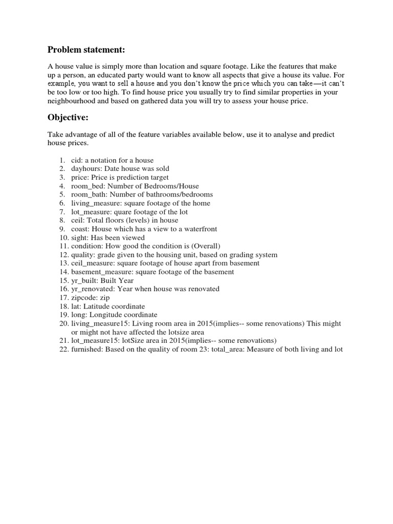 Problem statement_capstone | PDF