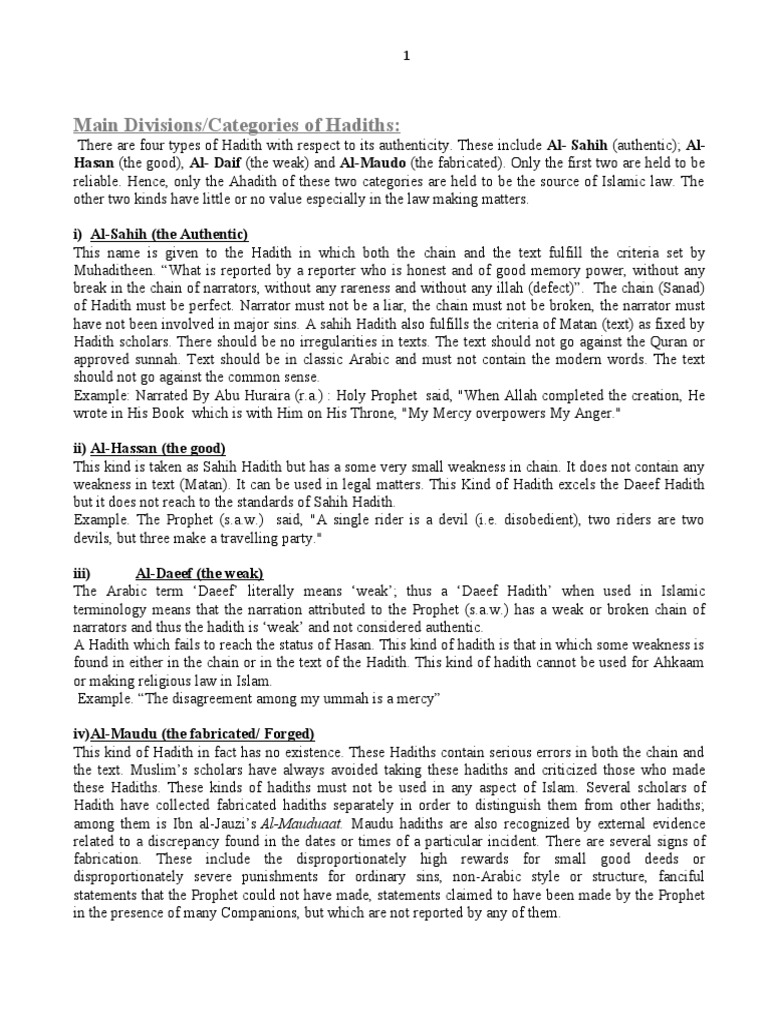 Understanding Hadith Authenticity | PDF | Hadith | Islamic Ethics