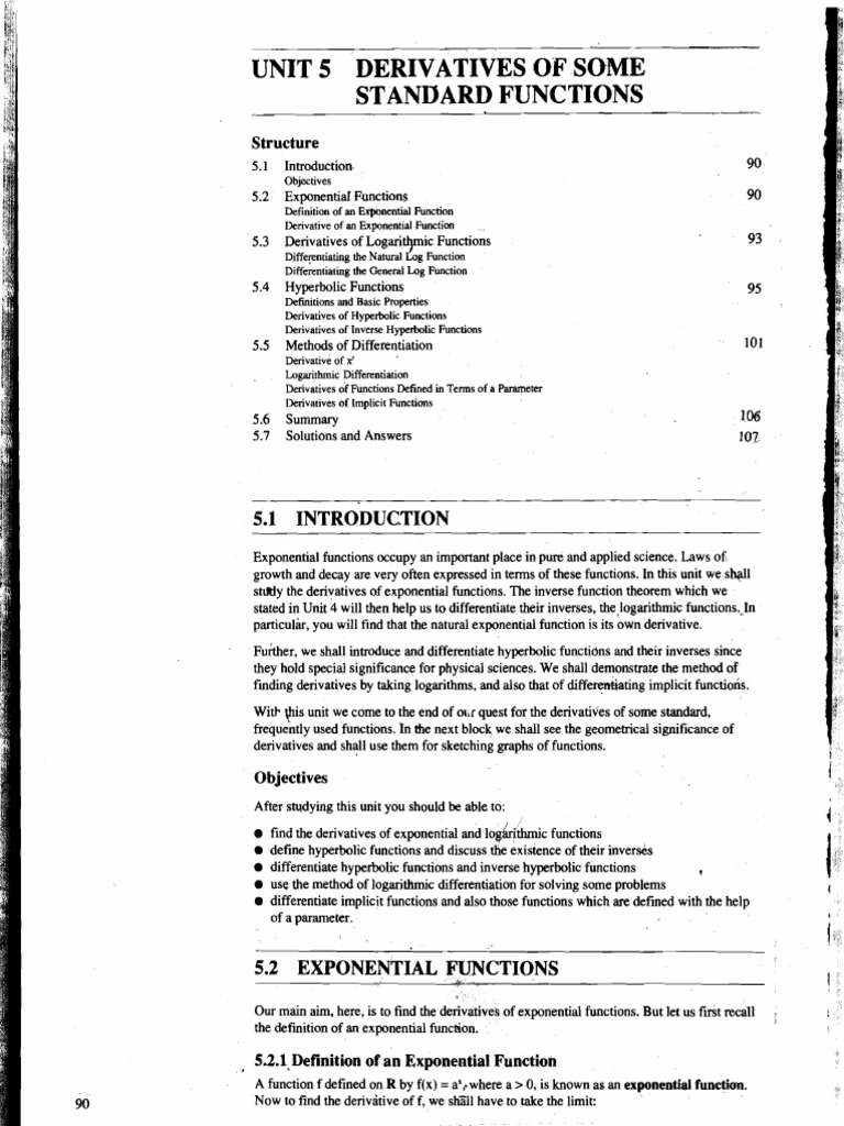 Unit 5 | PDF | Function (Mathematics) | Derivative