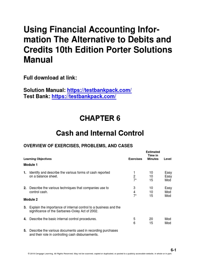 Using Financial Accounting Information The Alternative To Debits and ... Using Financial Accounting Information The Alternative To Debits and ...