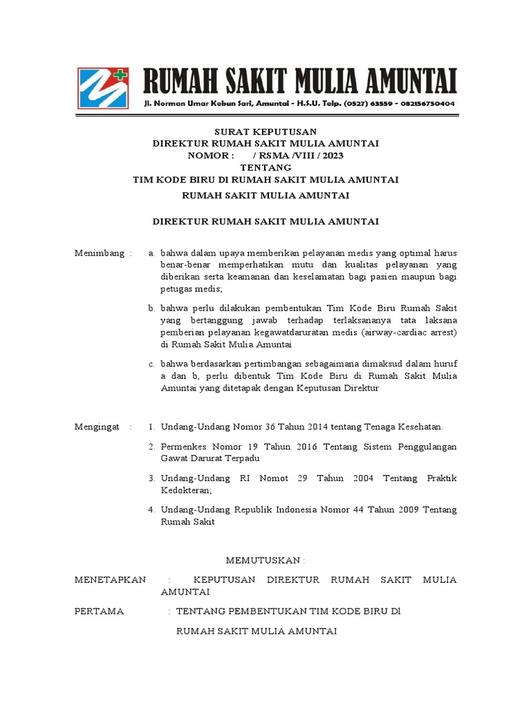 SK TIM CODE BIRU | PDF