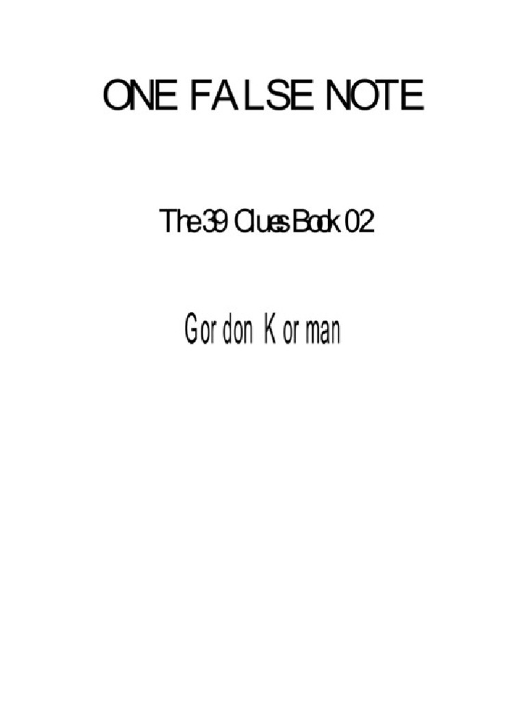 One False Note | PDF
