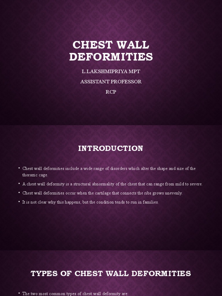 Types of Chest Wall Deformities | PDF