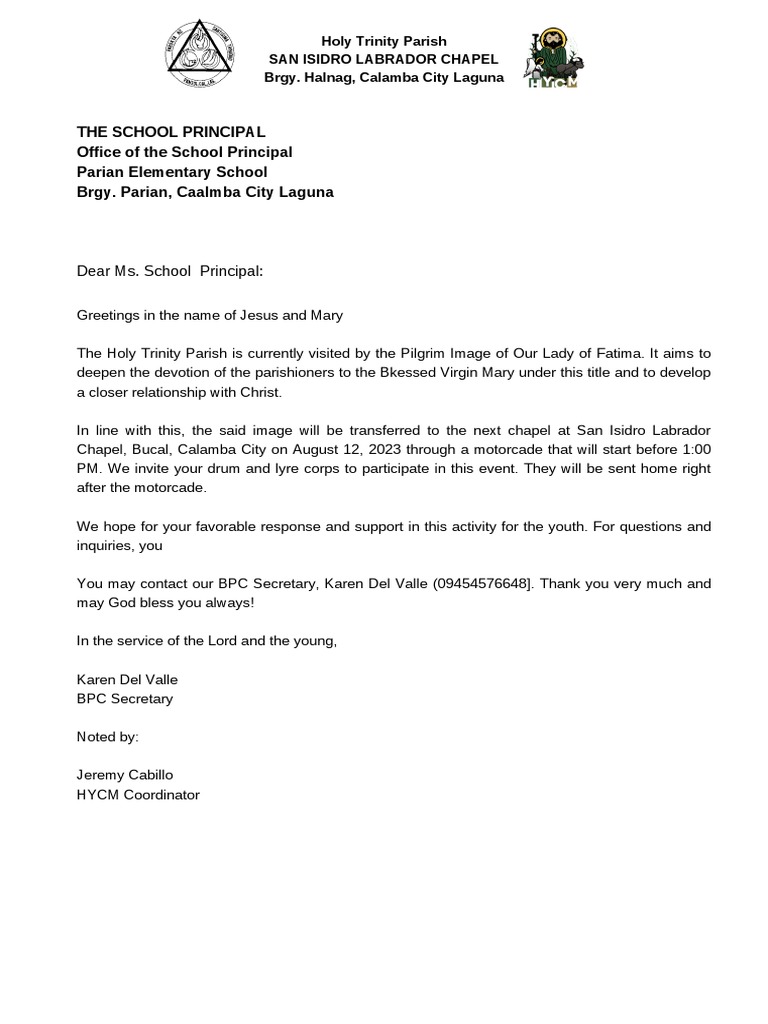 The School Principal Office of The School Principal Parian Elementary ...