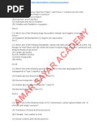 DMER Pharmacist Model Paper | PDF | Pharmacology