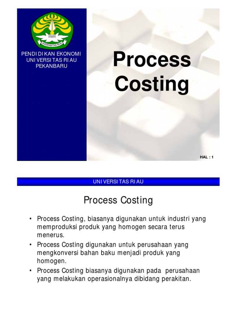 Pert 7. Process Costing @2019 | PDF