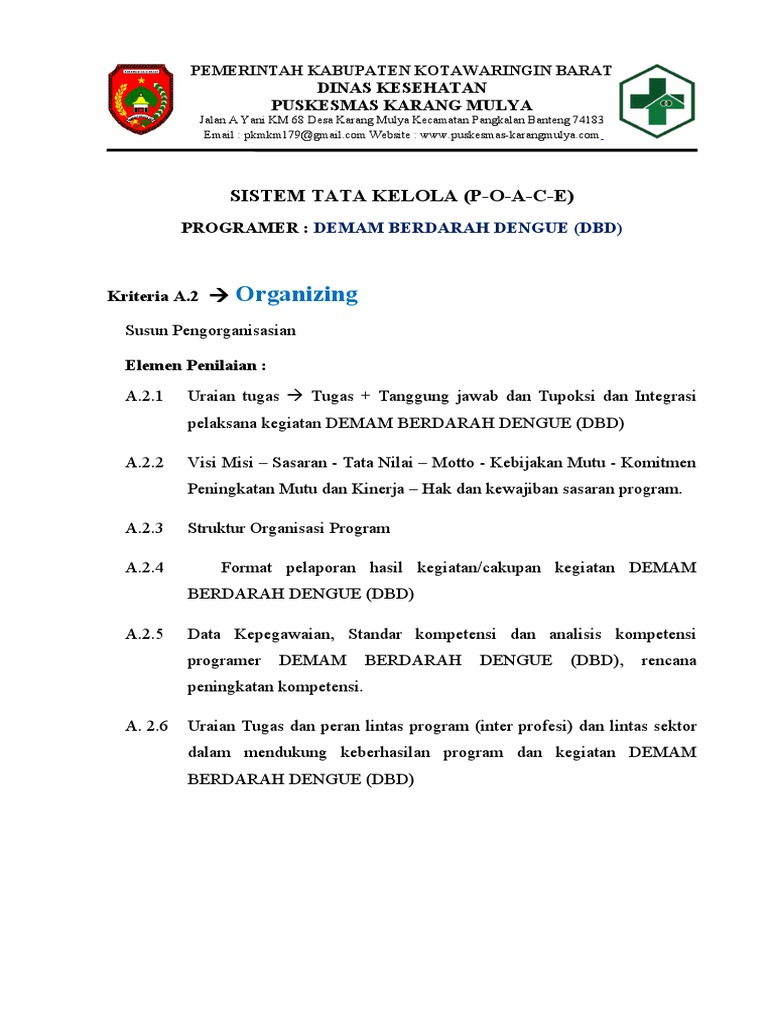 ORGANIZING Dan Uraian Tugas Program DBD | PDF