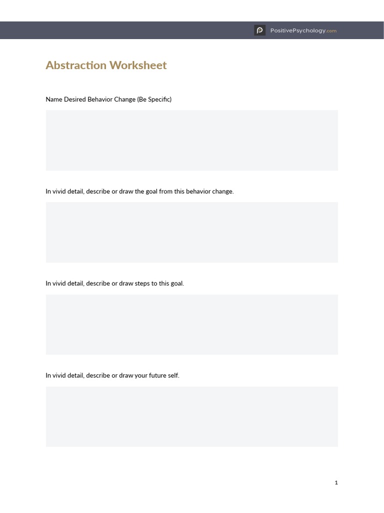 Abstraction Worksheet | PDF
