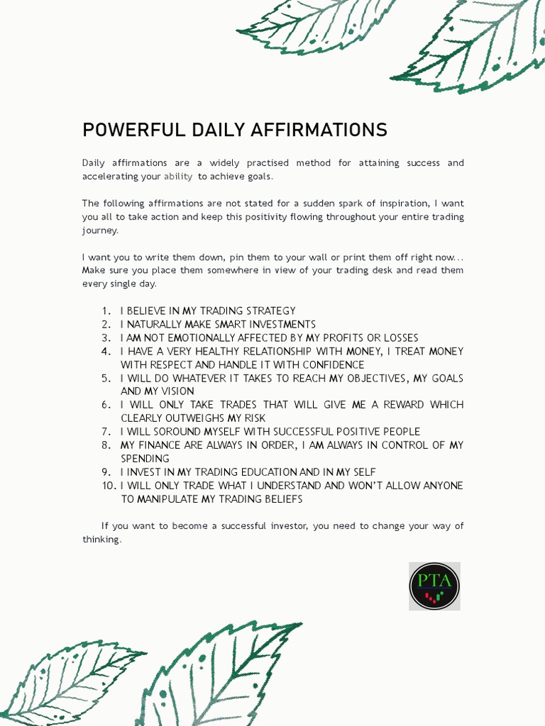 Powerful Daily Affirmations | PDF