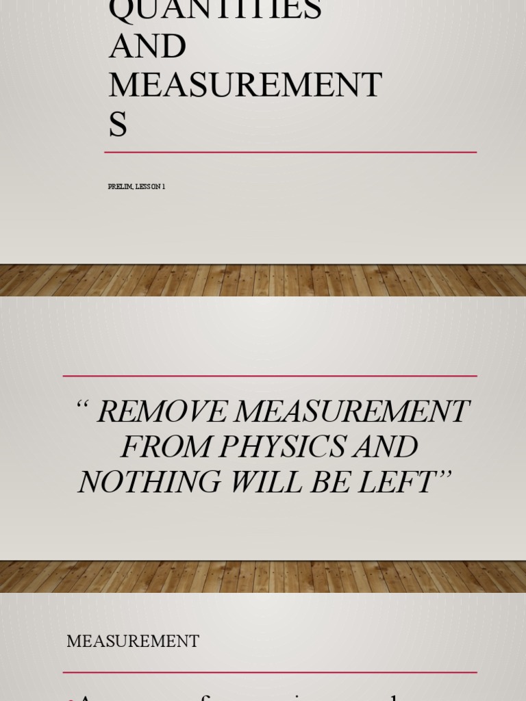 Units Physical Quantities and Measurements | PDF