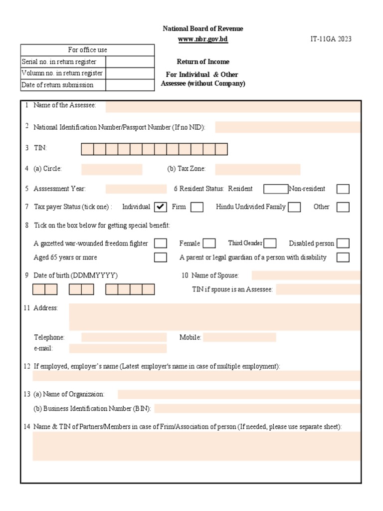 Income Tax Return Form 2023-24 | PDF