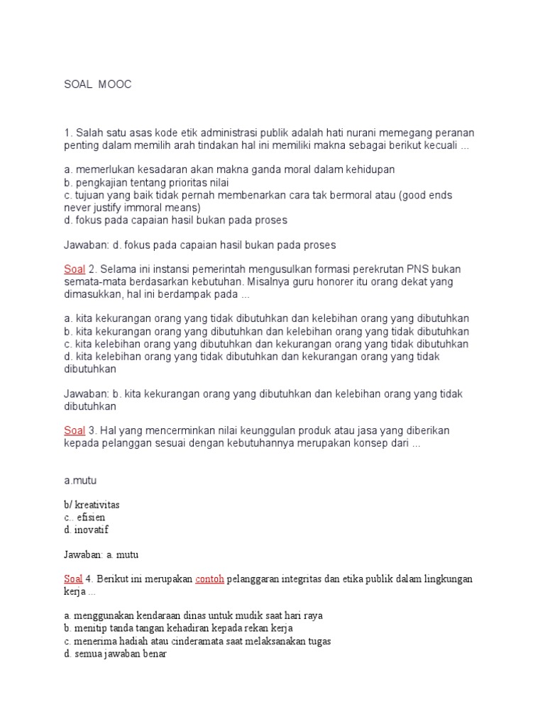 Soal Mooc Copas Goole | PDF | Karier & Perkembangan | Seni