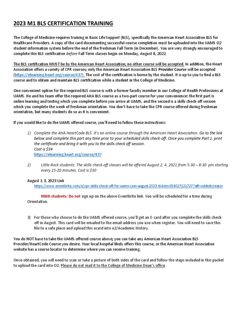 2023 M1 BLS Certification Guide | PDF | Career & Growth | Finance ...