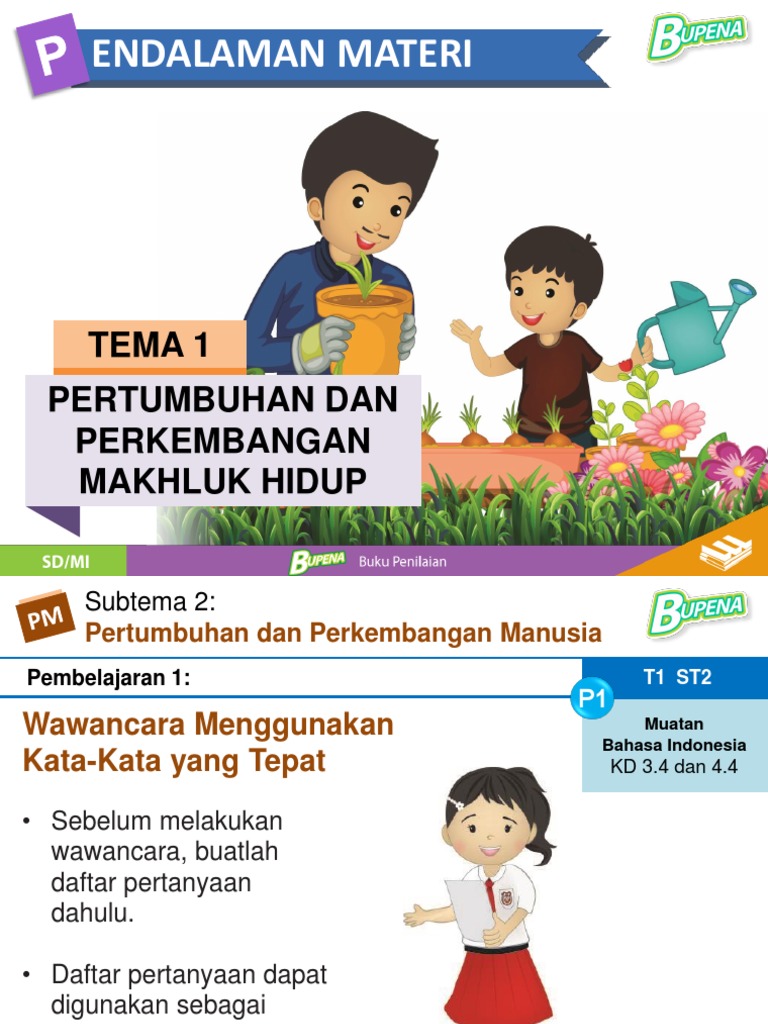 Bupena 3a Tema 1 Subtema 2 | PDF